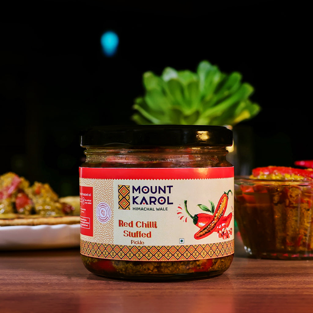 Red Chilli Stuffed Pickle - Fiery & Flavorful | Mount Karol – mountkarol
